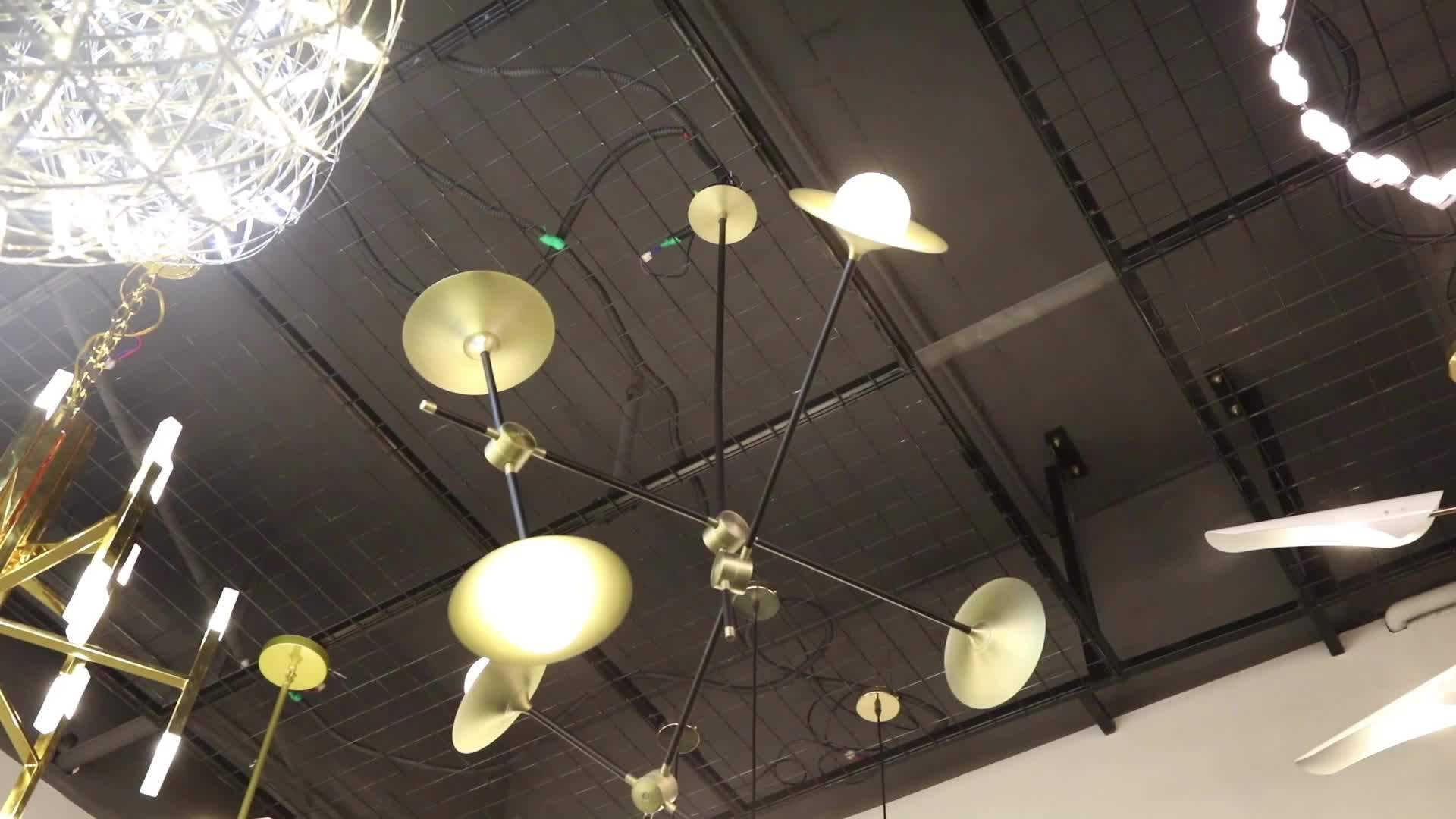 Art Design Lighting Horn Shape Antique Brass Copper G9 Suspension ...