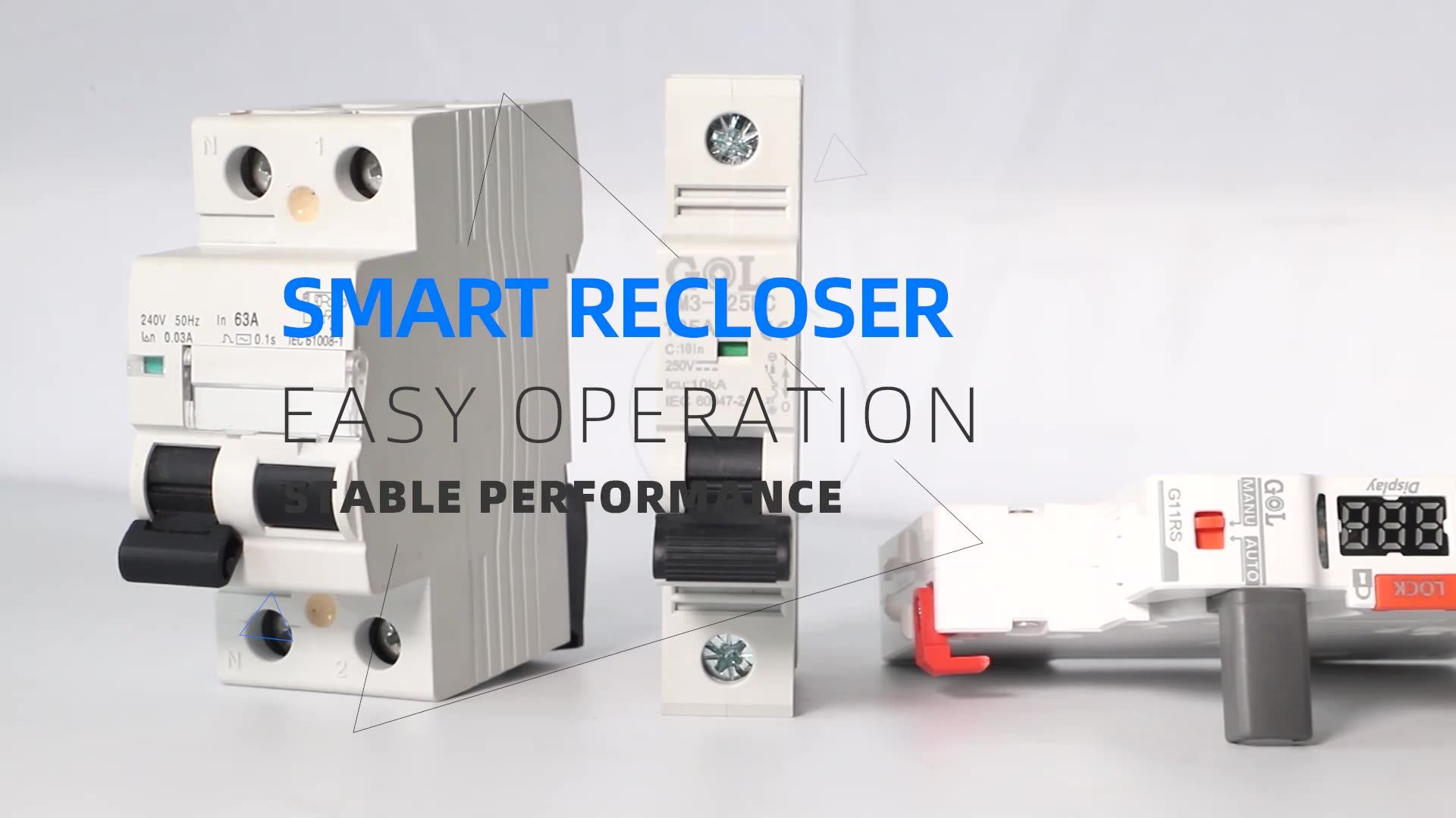 Ar002 Smart Vacuum Rccb Elcb Rcd Solar Recloser Single Phase Breaker 1p ...