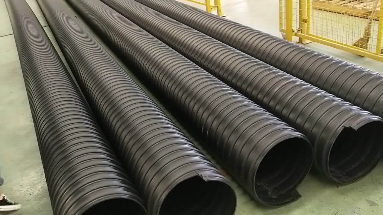 600mm Hdpe Reinforced Spiral Corrugated Drainage Pipe With Steel Belt ...