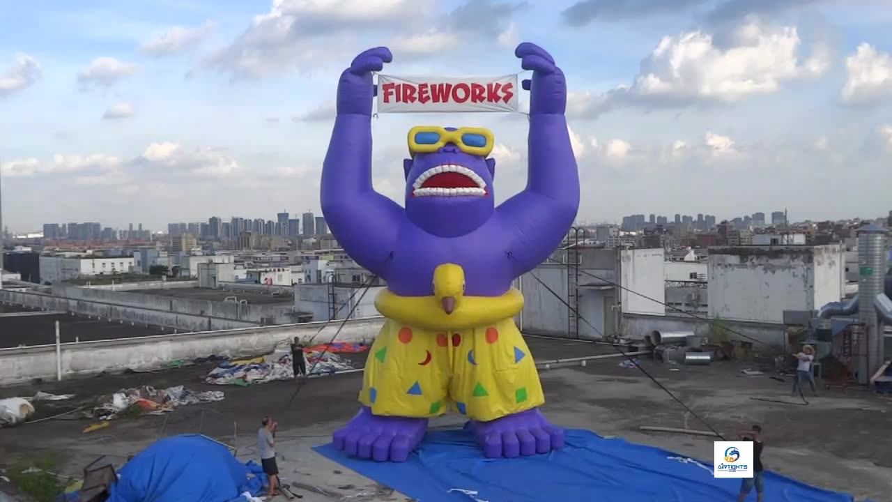 Fireworks Advertising Customized Giant Inflatable Gorilla Balloon - Buy ...