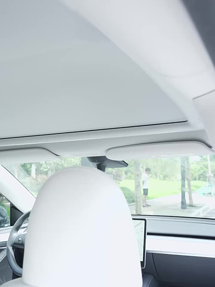Tesla Model Y Special Telescopic Sunshade Sunroof Stop Roof Sunscreen ...