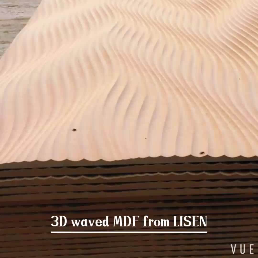 Beautiful Wave Design Mdf 3d Led Wall Panel - Buy 3d Led Wall Panel,Mdf ...