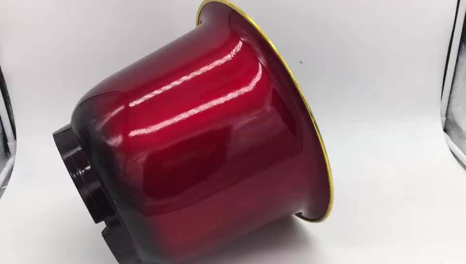 Chinese Style Bright Red Stoving Varnish Plastic Ceramifinish Plant Pot ...