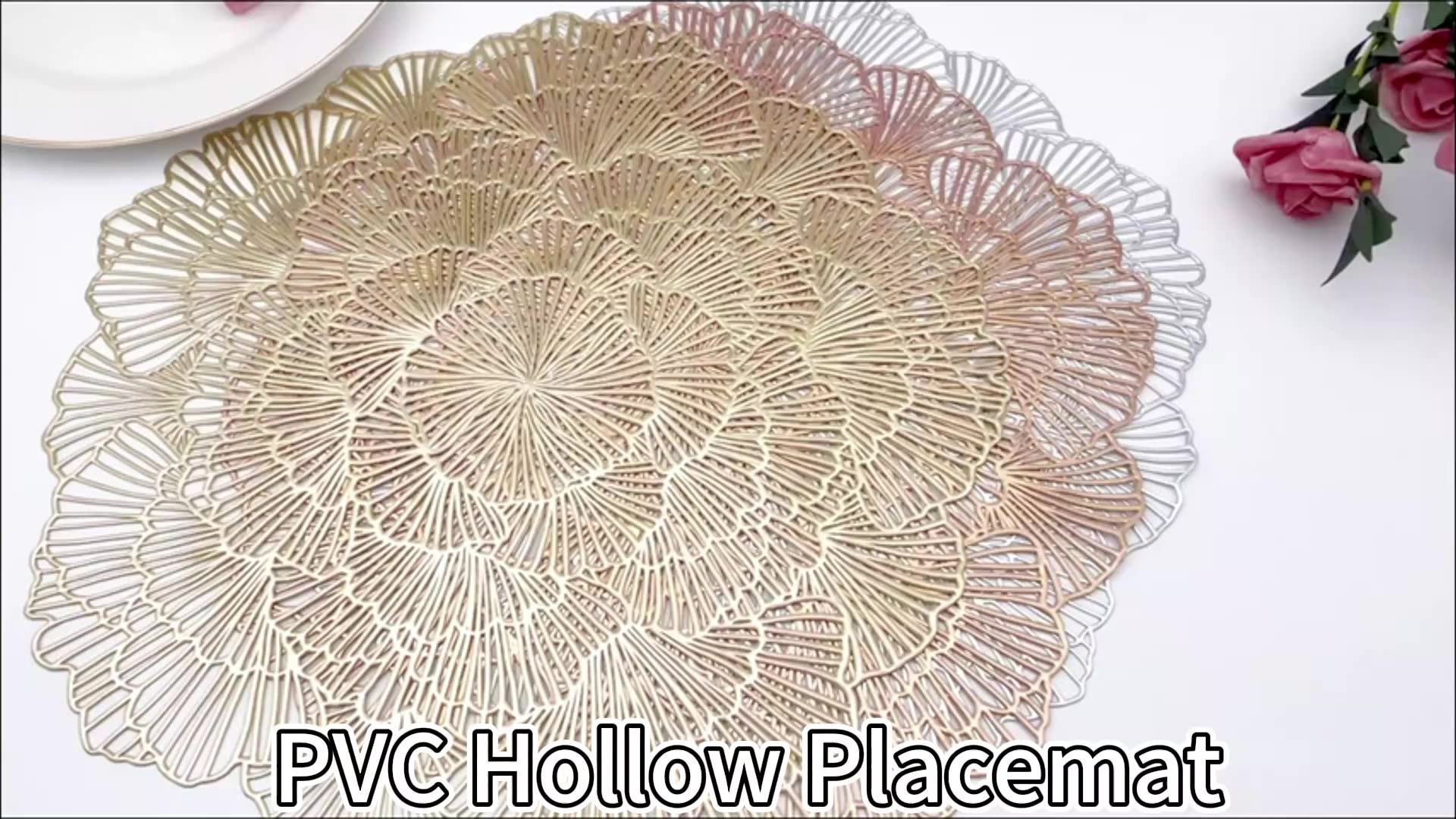 Starunk Pvc Pressed Vinyl Metallic Wedding Accent Centerpiece Placemats ...