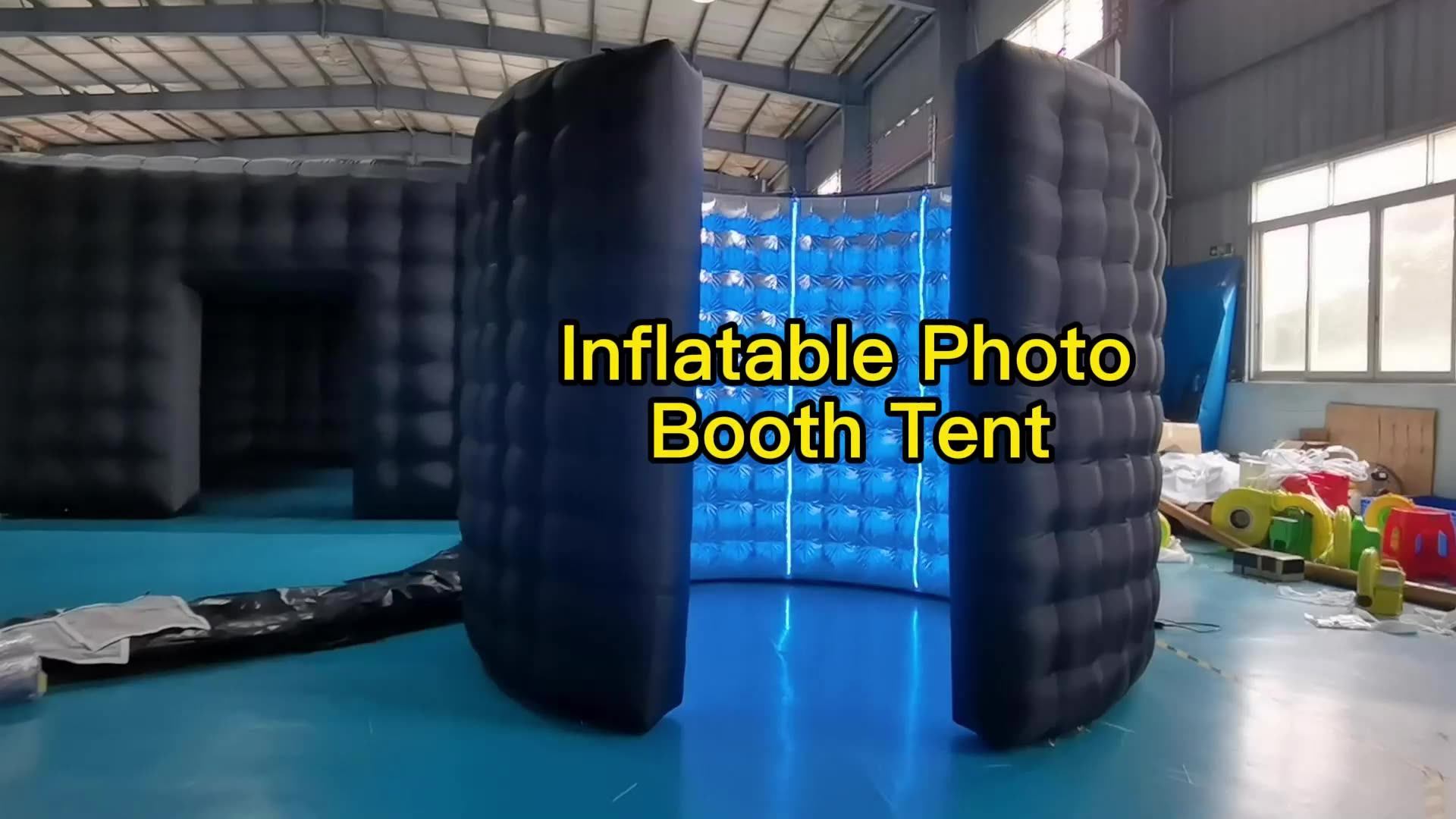 3m Diameter Round Inflatable Wall 360 Photo Booth Enclosure With Air ...