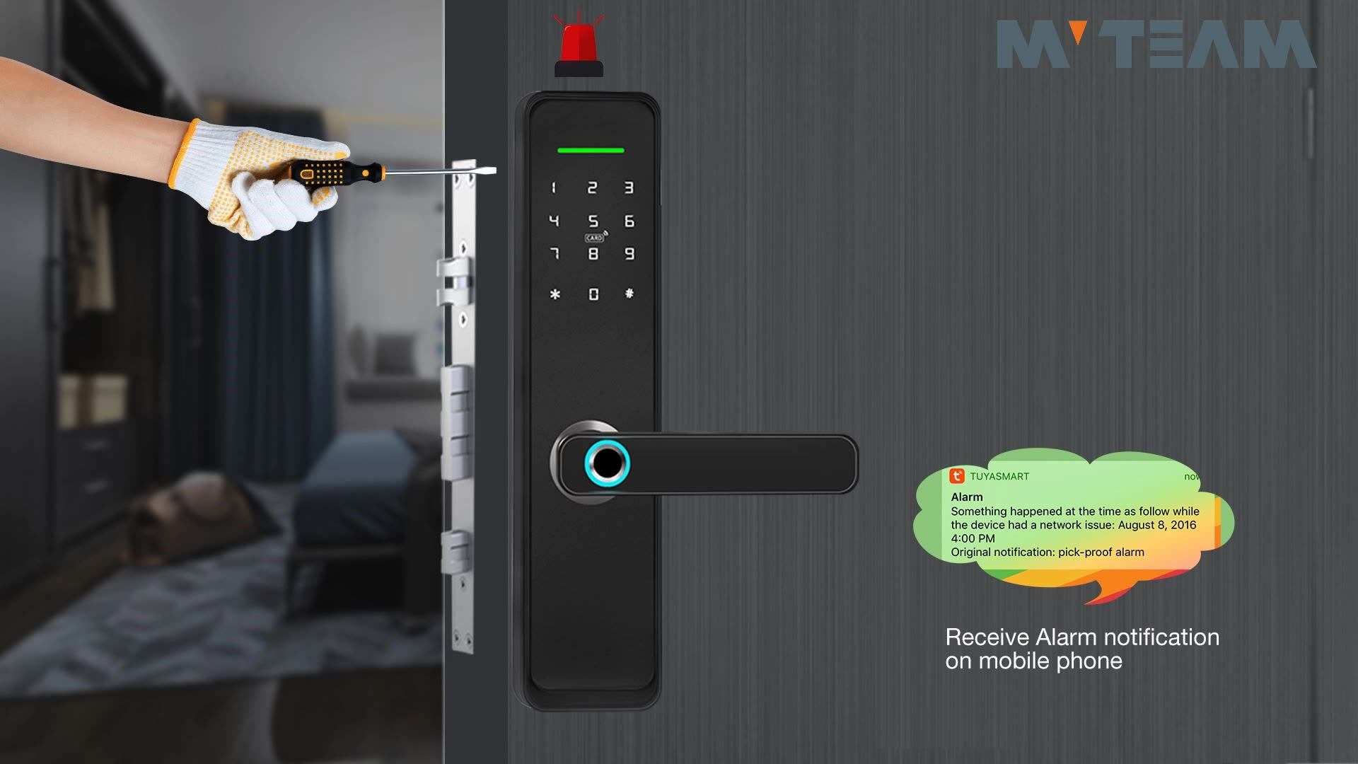 High Security Anti Theft Smart Lock Door Thumbprint Biometric ...