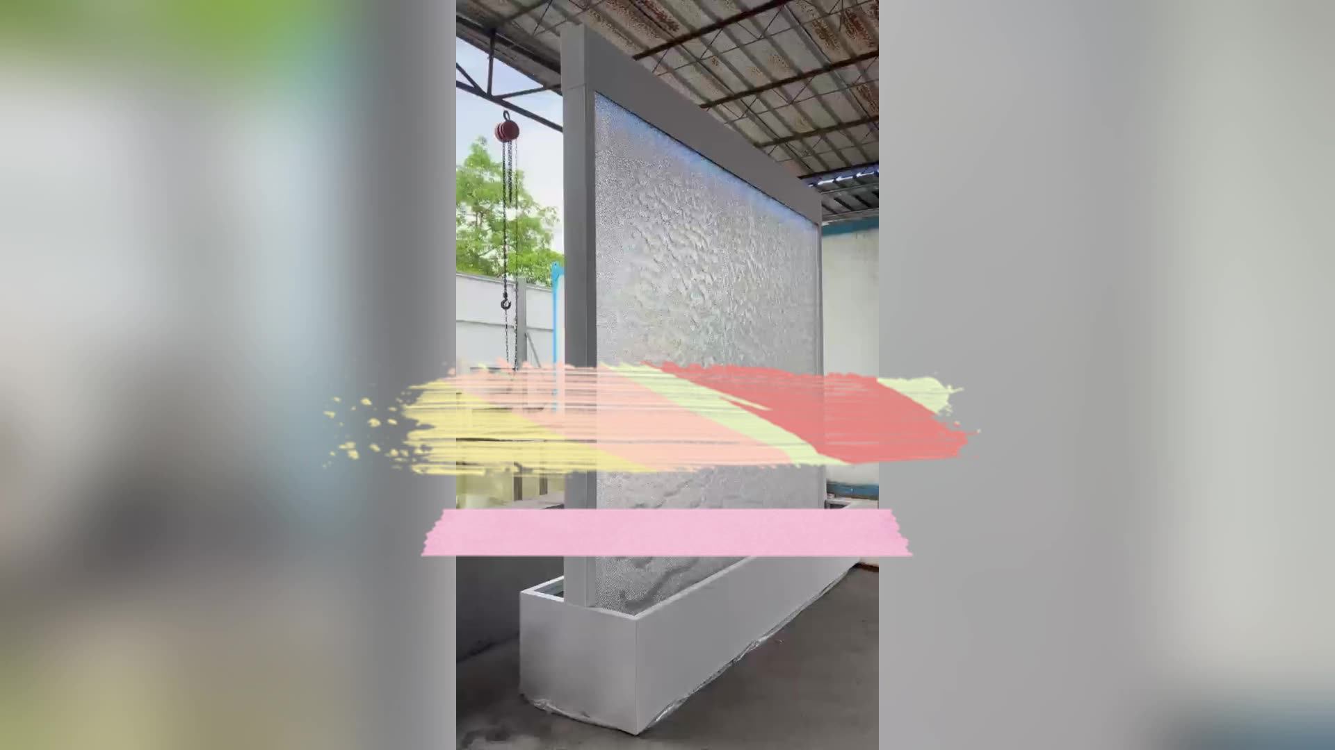Modern Style Indoor Decorative Waterfall Wall Decoration Movable ...