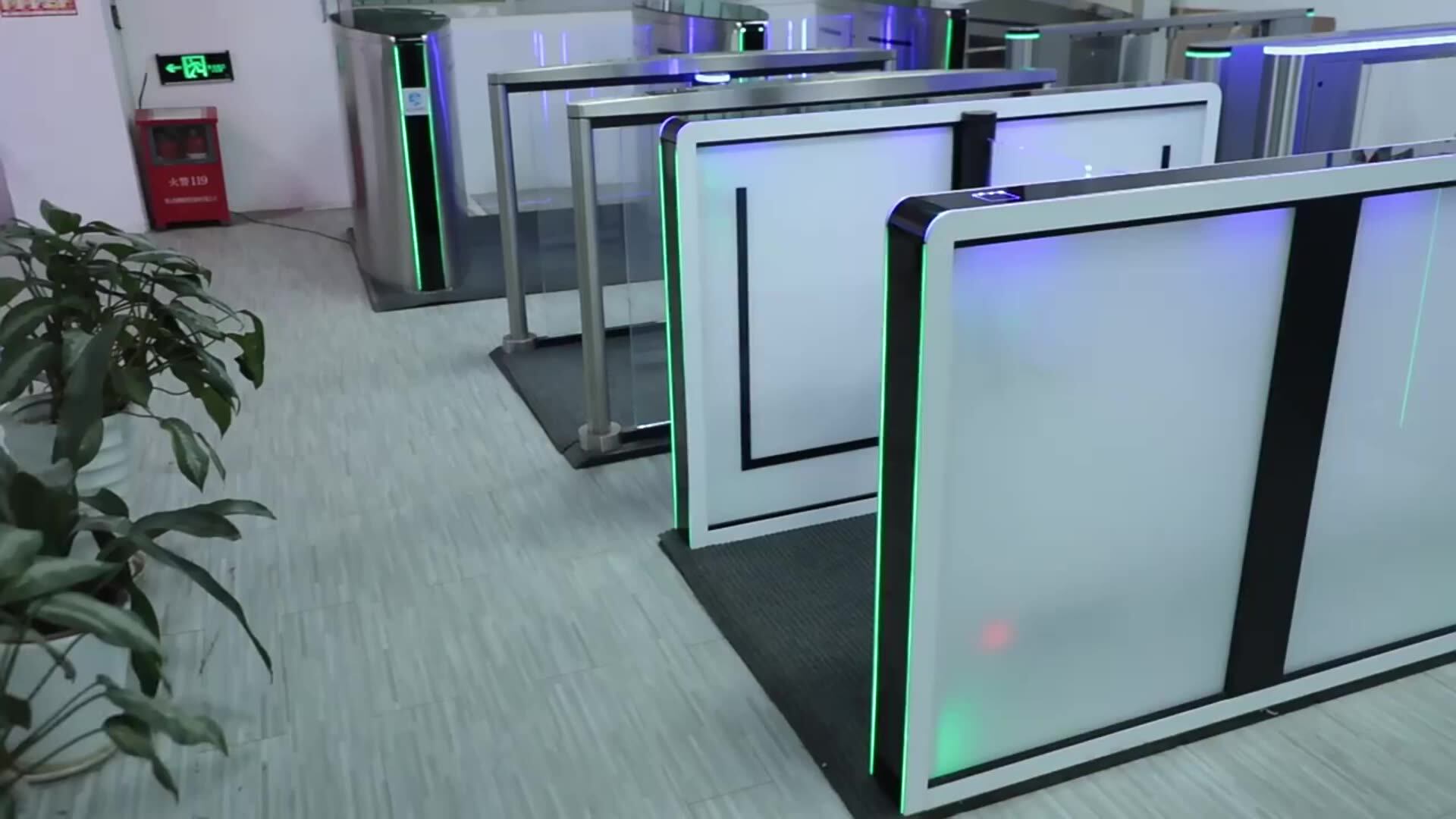 Rfid Qr Barcode Swinging Barrier Arm Glass Optical Barrier Turnstiles ...