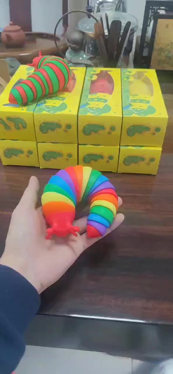 New Design Patented Items Articulated Fidget Slug Fidget Toys Set Slug ...
