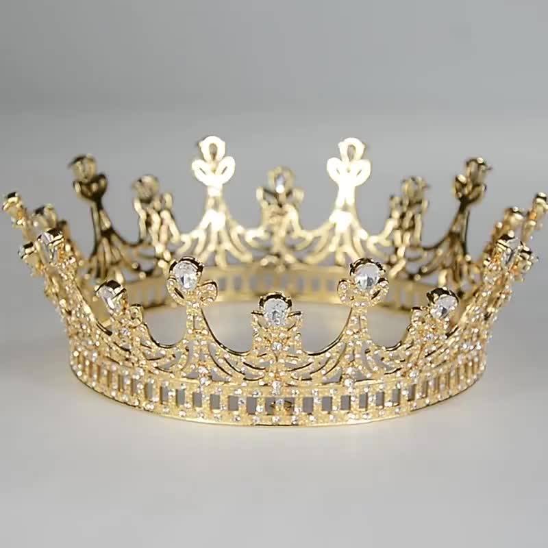 Crystal Beads Rhinestone White Pageant Tiara Tiara Crown Doll Tiara And ...