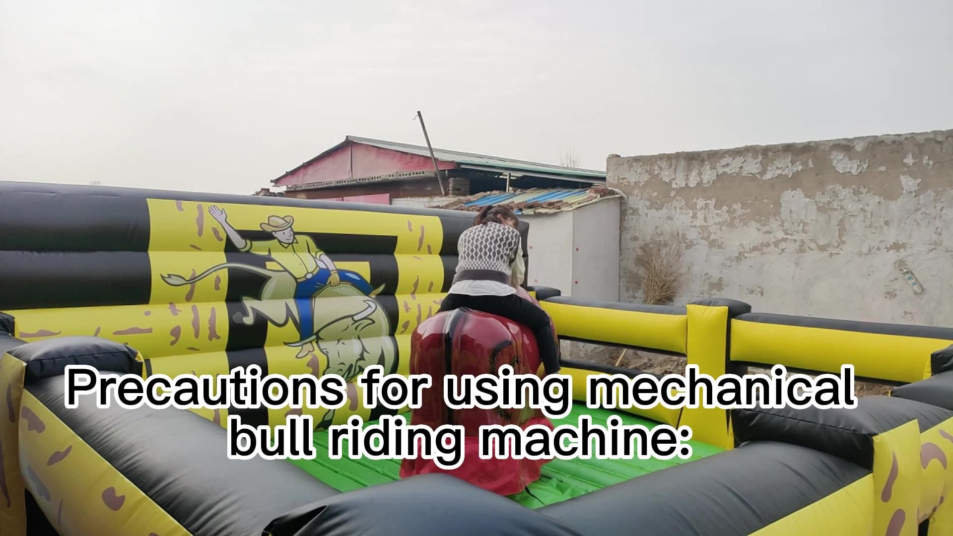 Commercial Inflatable Rodeo Mechanical Bull Customized Size Bull Riding ...
