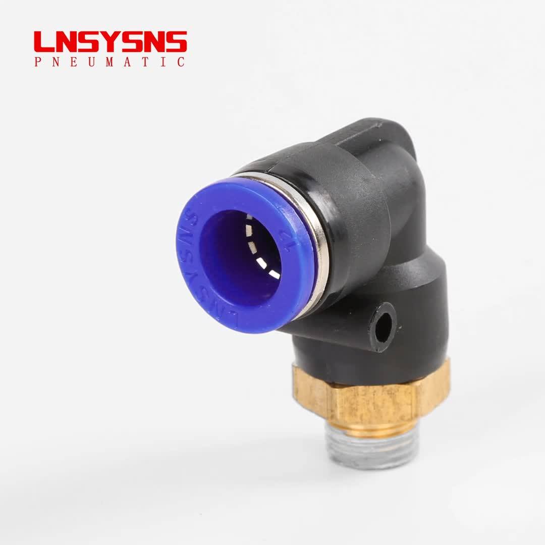 Pl10-01 Male Elbow 10mm Threadx1/8"pt Right Angle Connector Air Hose ...
