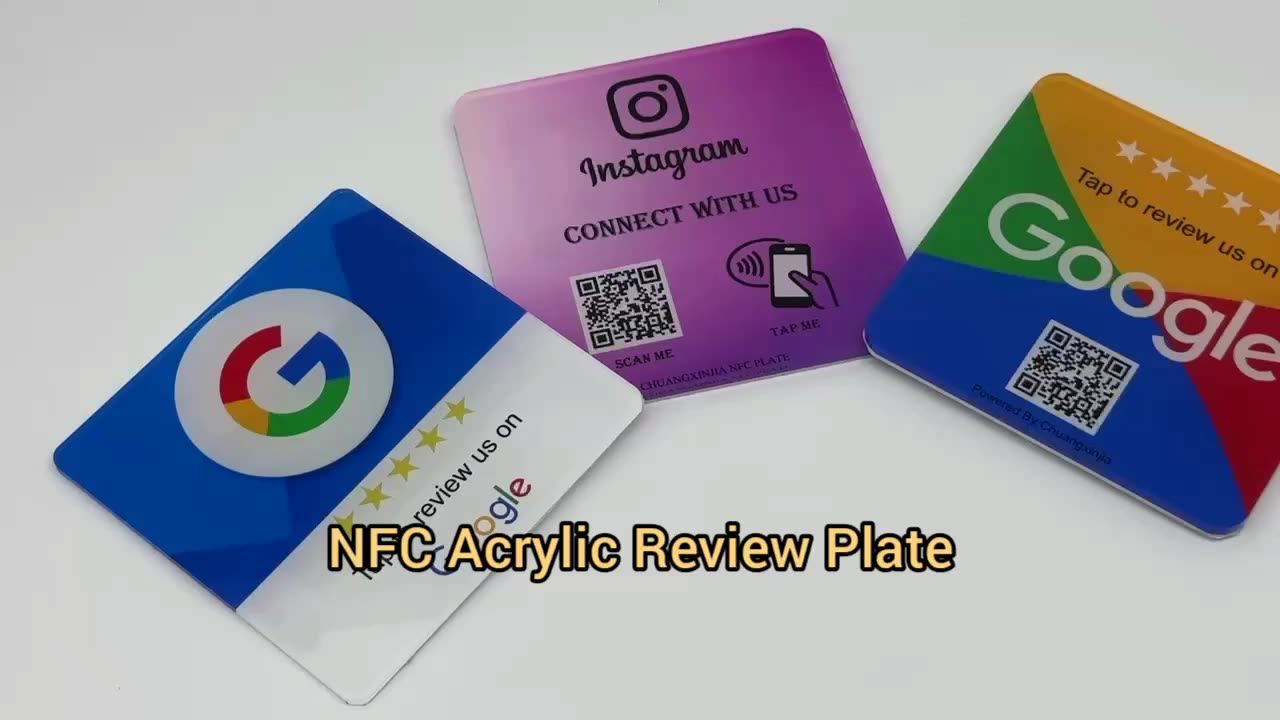 Cxj Custom Nfc Menu Plexiglass Qr Business Card Ntag213 Ntag215 Ntag216 ...