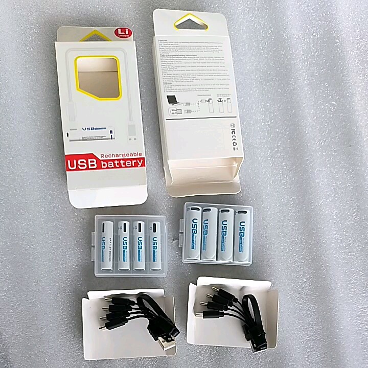Type C Micro Usb Aaa Aa 18650 1.5v Lithium Li-ion Battery Usb ...
