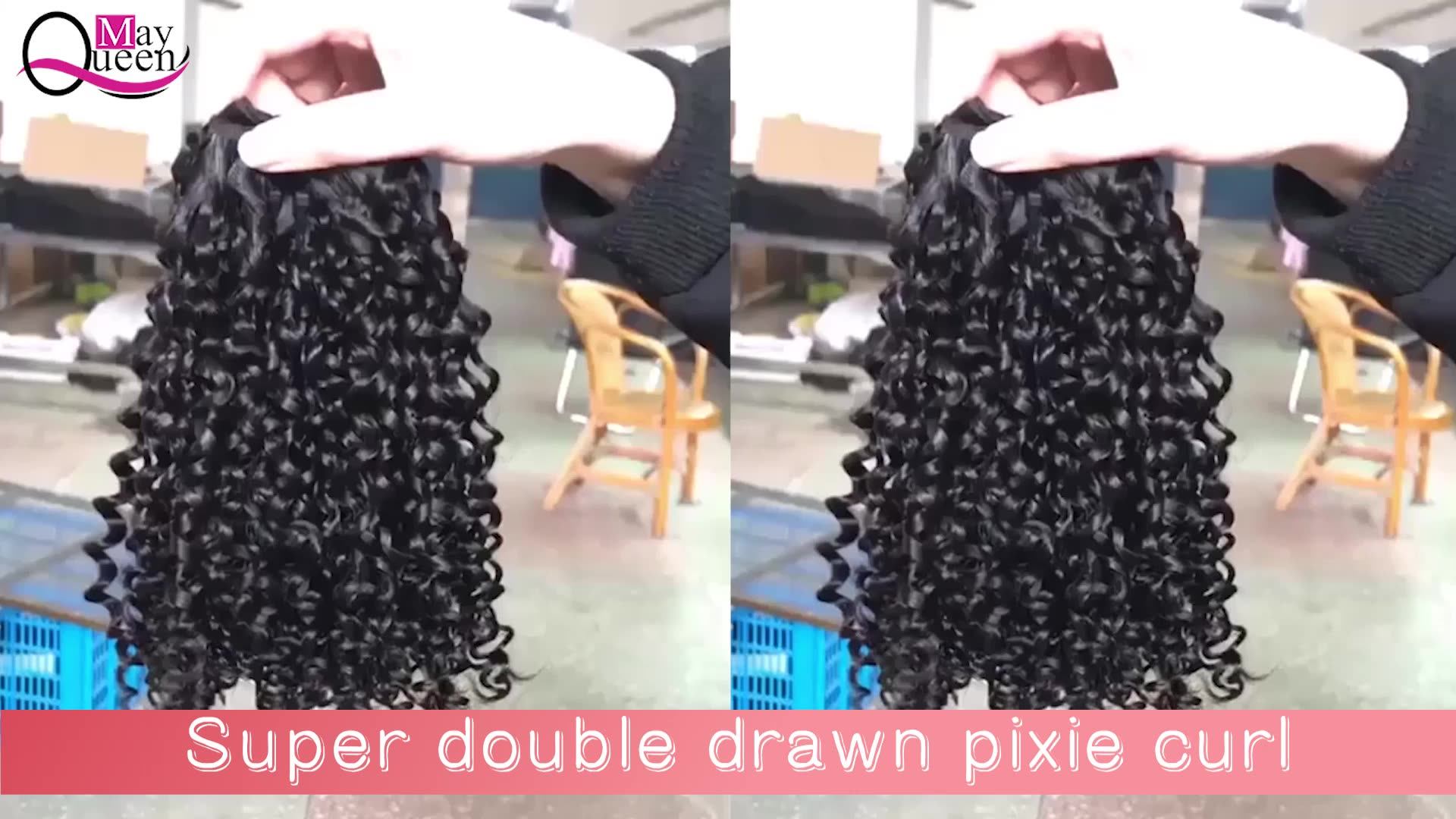 Funmi Double Drawn Remy Human Hair Brazilian 3 Bundles With Lace ...