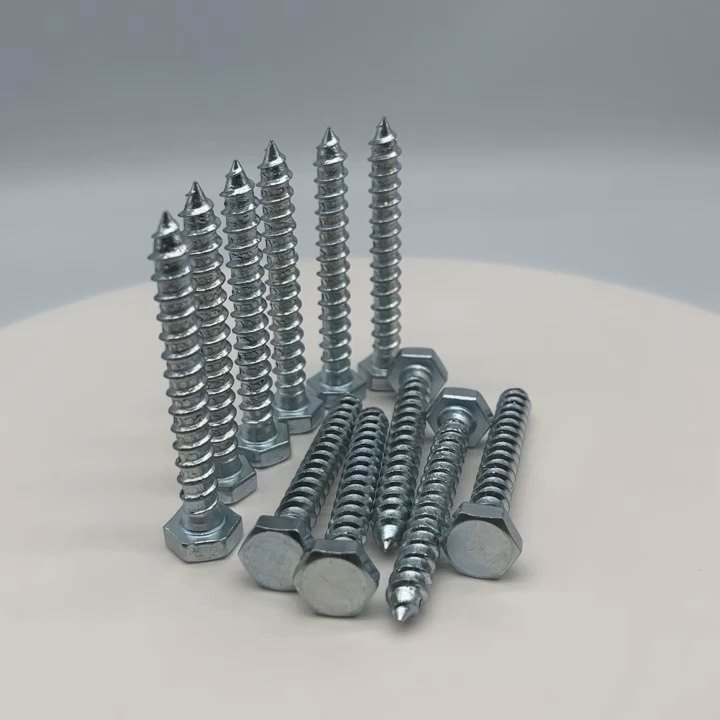 M5 M6 M8 M10 M12 M16 Din 571 Zinc Plated Steel Hexagon Head Coach ...