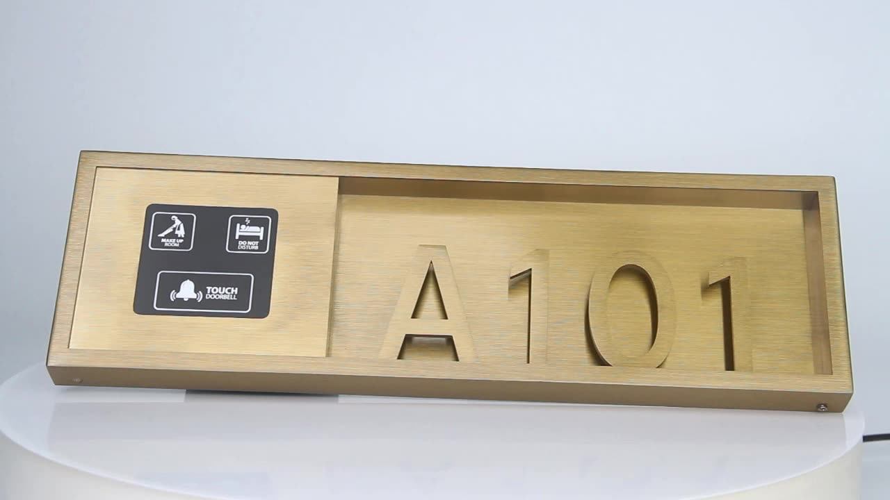 Gtd Customized Gold Hotel Door Plates Stainless Steel Smart Touch ...