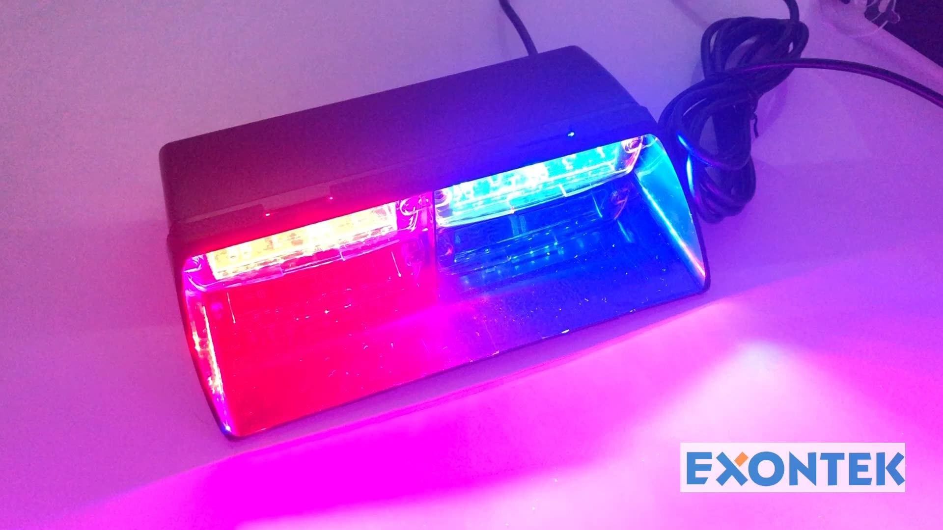 2023 Best Seller Hot Red Blue Dual Color Beacon Flashing 16 Led Car ...