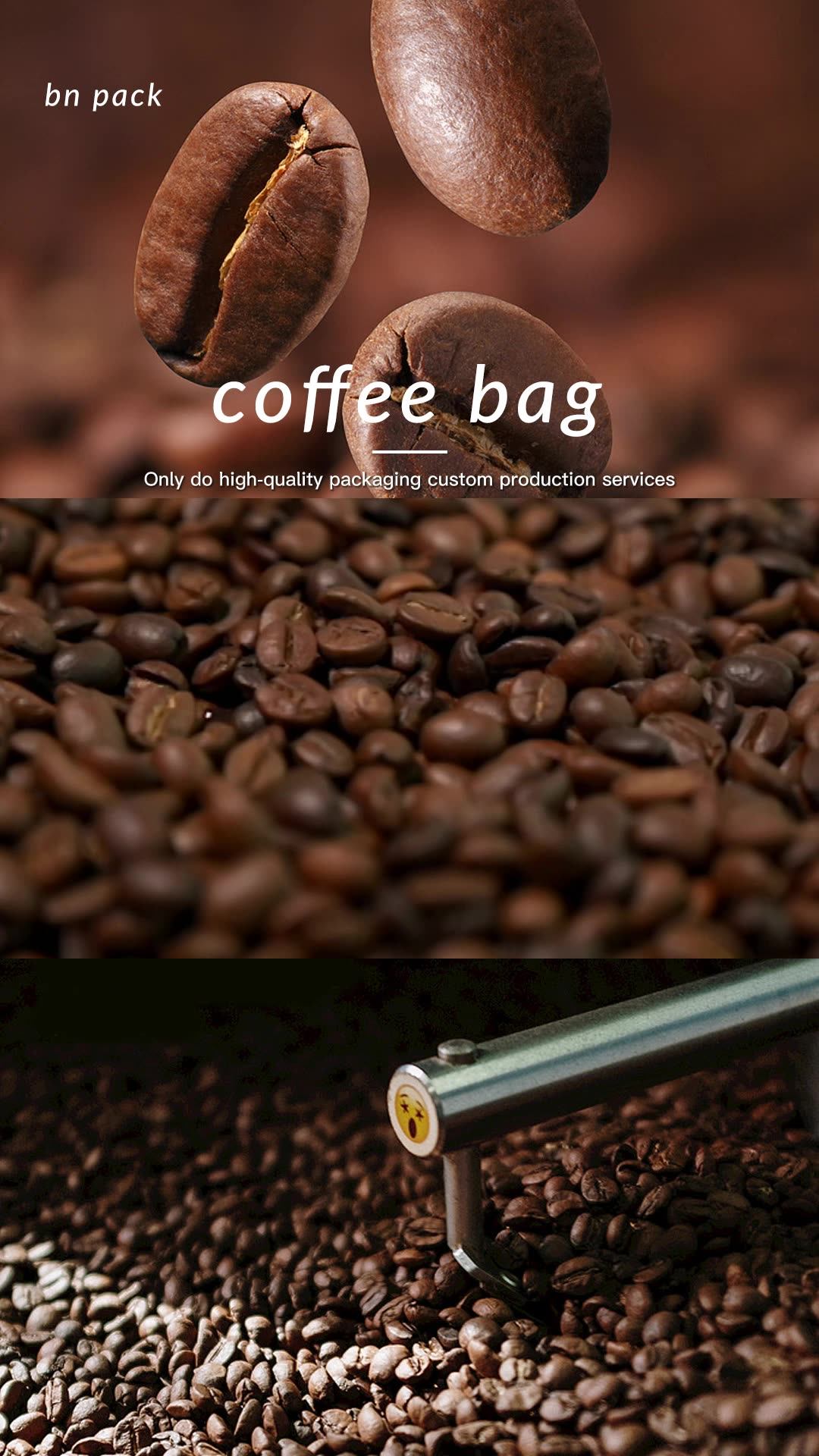 Eco Friendly 250g Flat Bottom Coffee Bags With Card Slip And Valve ...