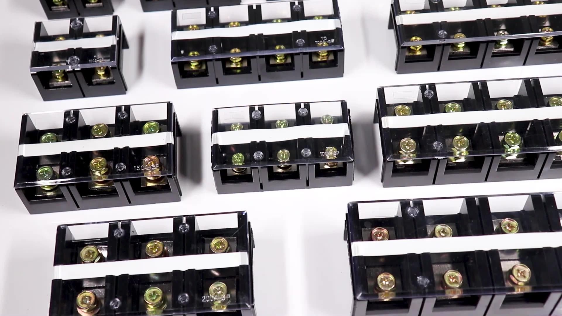 Tb Series Black Double Row Fixed Fence Screw Terminal 1503 Terminal Brass Conductor 15a 3p 600v ...