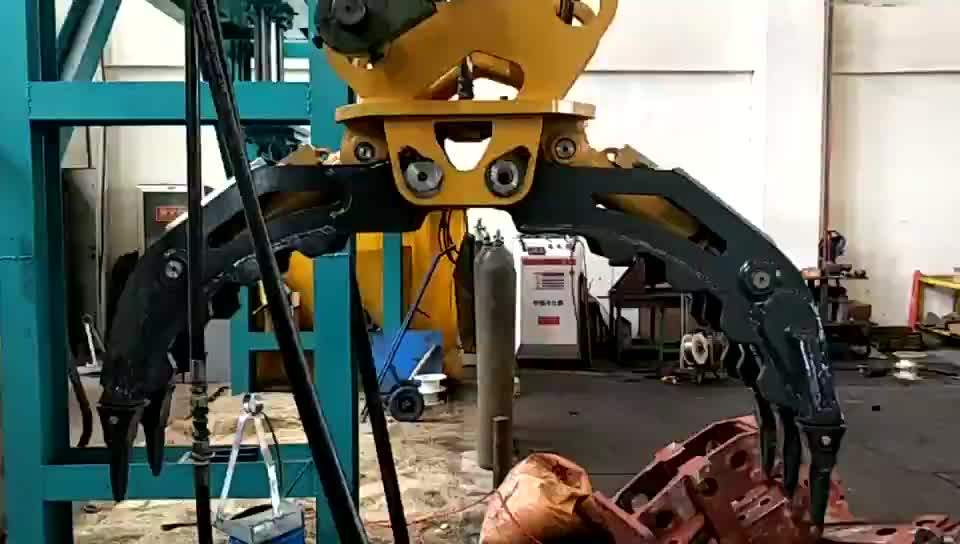 Log Grapple And Hydraulic Grapple Rotator With Wood Grab Excavator ...