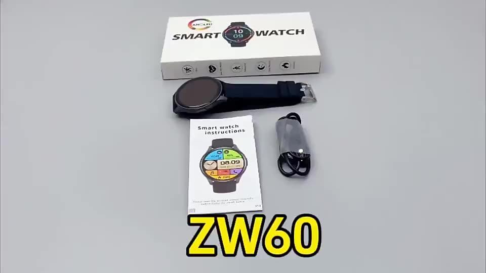 2024 New Smart Watch Zw60 Amoled Blood Pressure Monitor Relojes ...