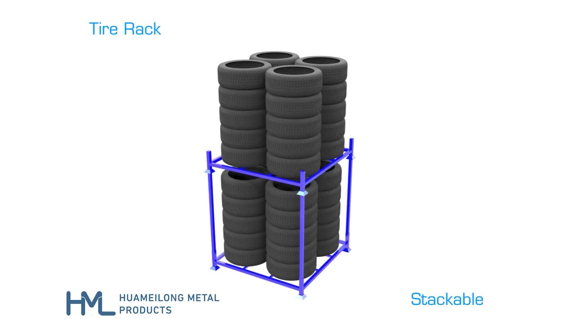 Heavy Duty Metal Huameilong Metal Stackable Folding Auto Warehouse ...