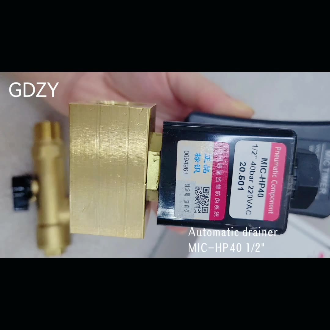 Auto Drain Valve With Tape Timing,Auto Drain Solenoid Valve Mic-hp40 40bar 230v For Compressed ...