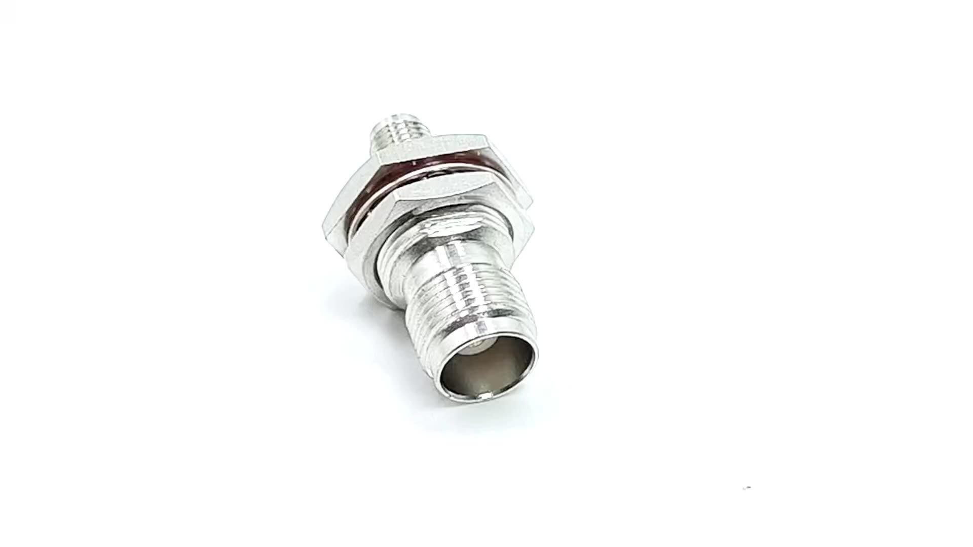 Rf Connector Adaptor Dual Female Tnc Bulkhead To Sma Cable Coaxial ...