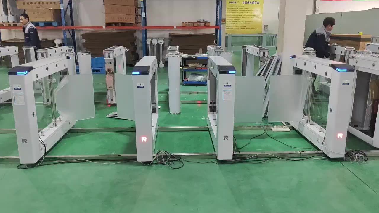 Office Building Entrance Security Access Control Swing Barrier Gate ...