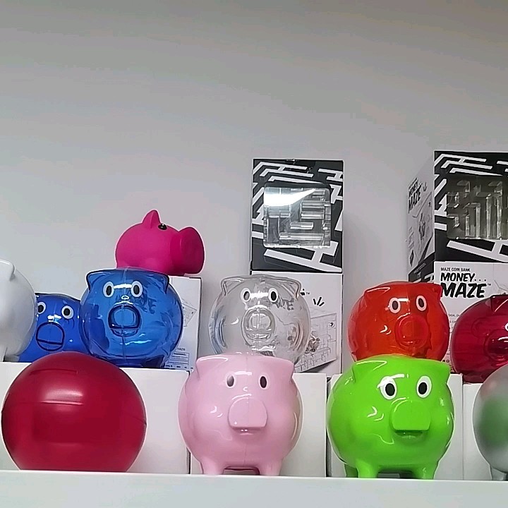 Transparent Plastic Pig Shape Money Saving Box Piggy Coin Bank - Buy ...