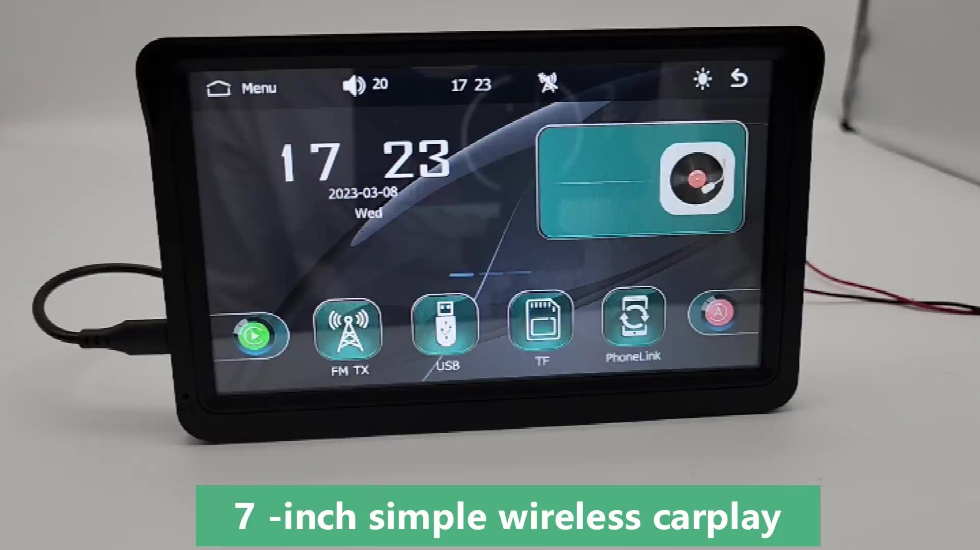 Wireless Carplay Universal 7inch Carplay Screen Portable Display Car Radio Player Android Auto ...