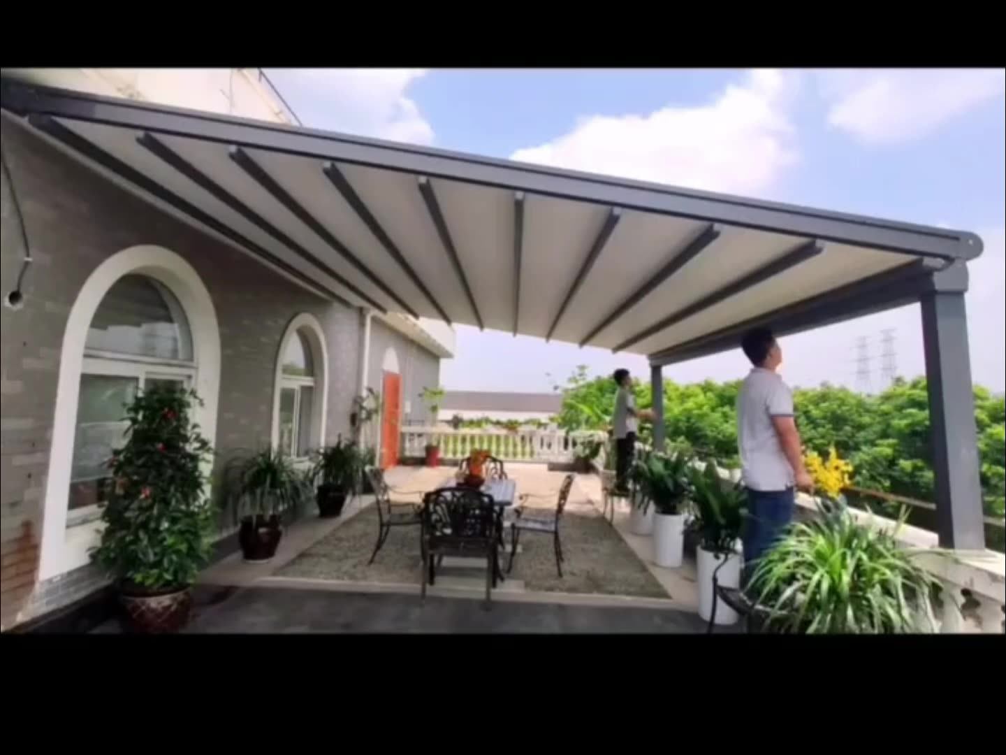 Diy Retractable Louver Roof 3x4m 4x4m Waterproof Garden Buildings ...