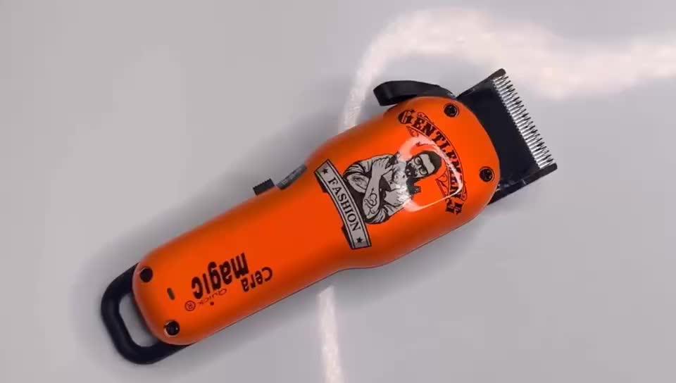 Custom Barber Supplies Professional Rechargeable Battery Cordless Red ...