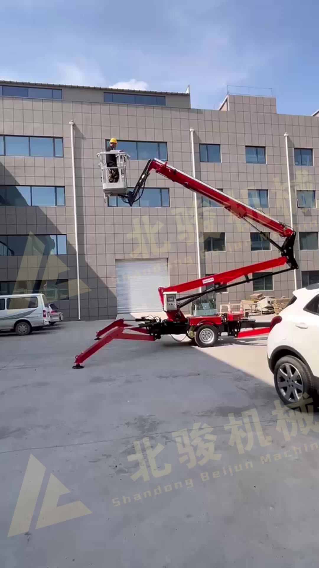 10m 14m 16m Electric Trailer Spider Towable Articulated Boom Lift - Buy ...