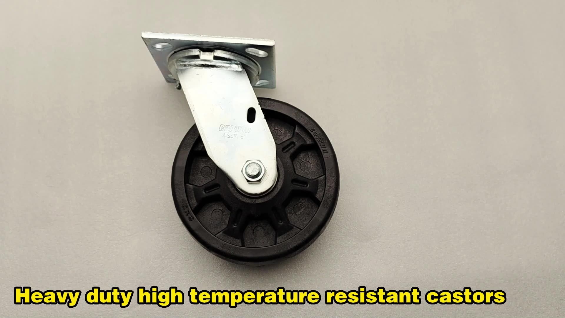 Heavy Duty High Heat Industrial Caster Wheels 6 Inch High Temperature ...