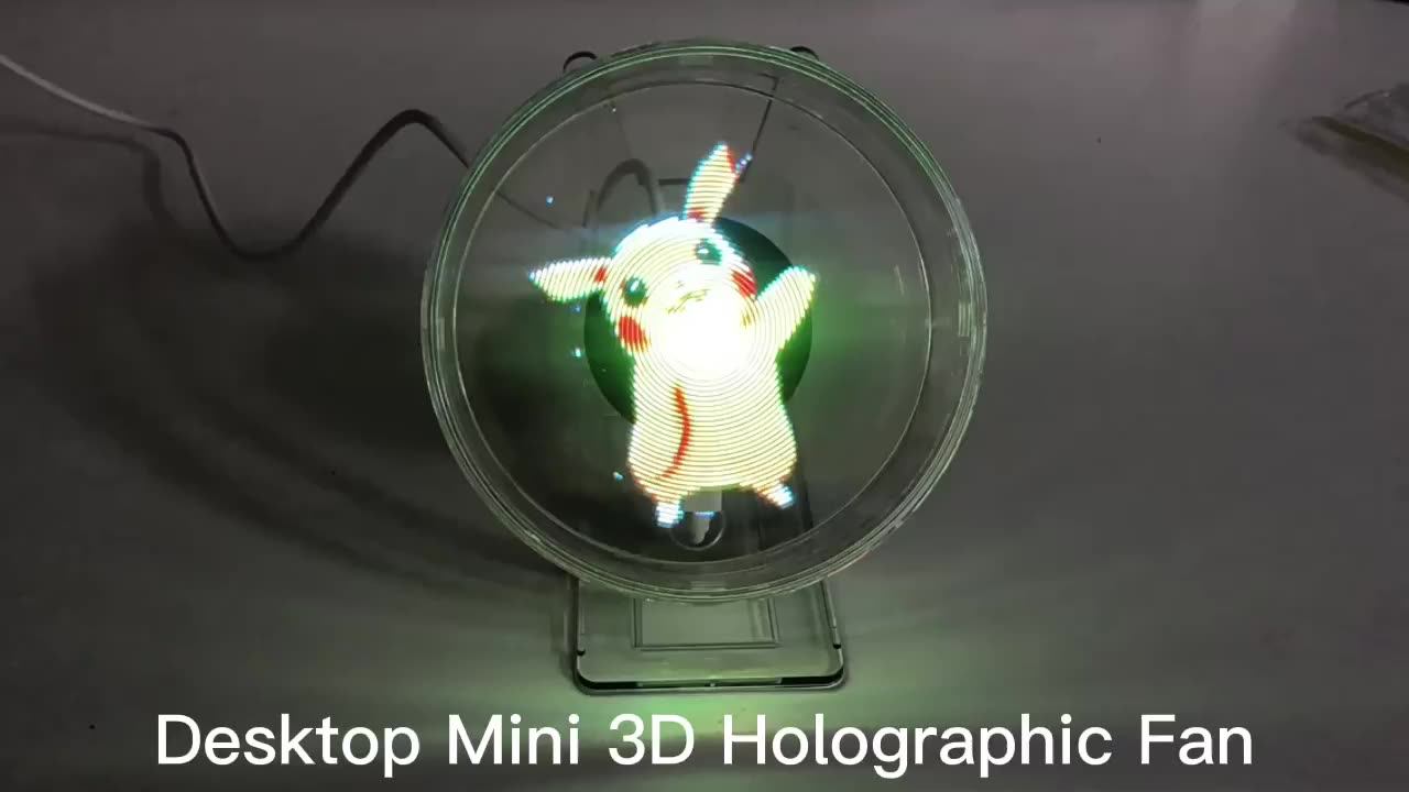 Mini Cool 3d Hologram Led Fan 360 Degree Turning Around Content Changed ...