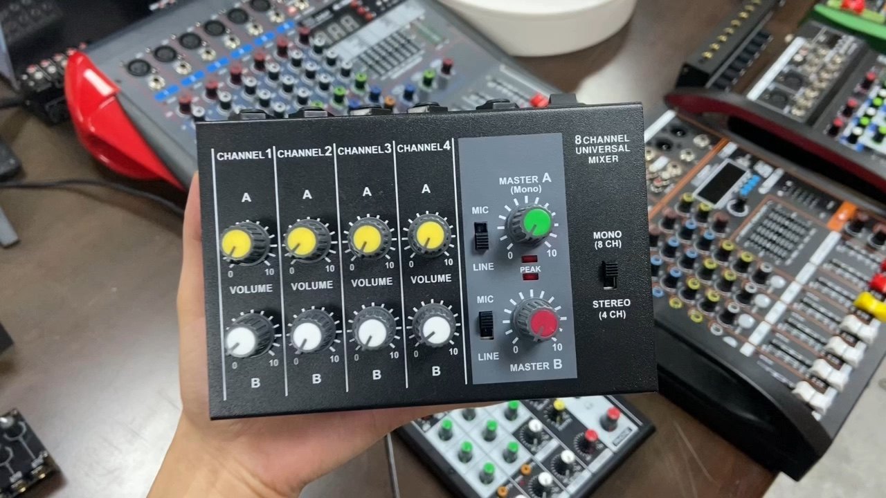 Am-228 Ultra Compact Mixing Console Low Noise 8 Channels Metal Mono ...