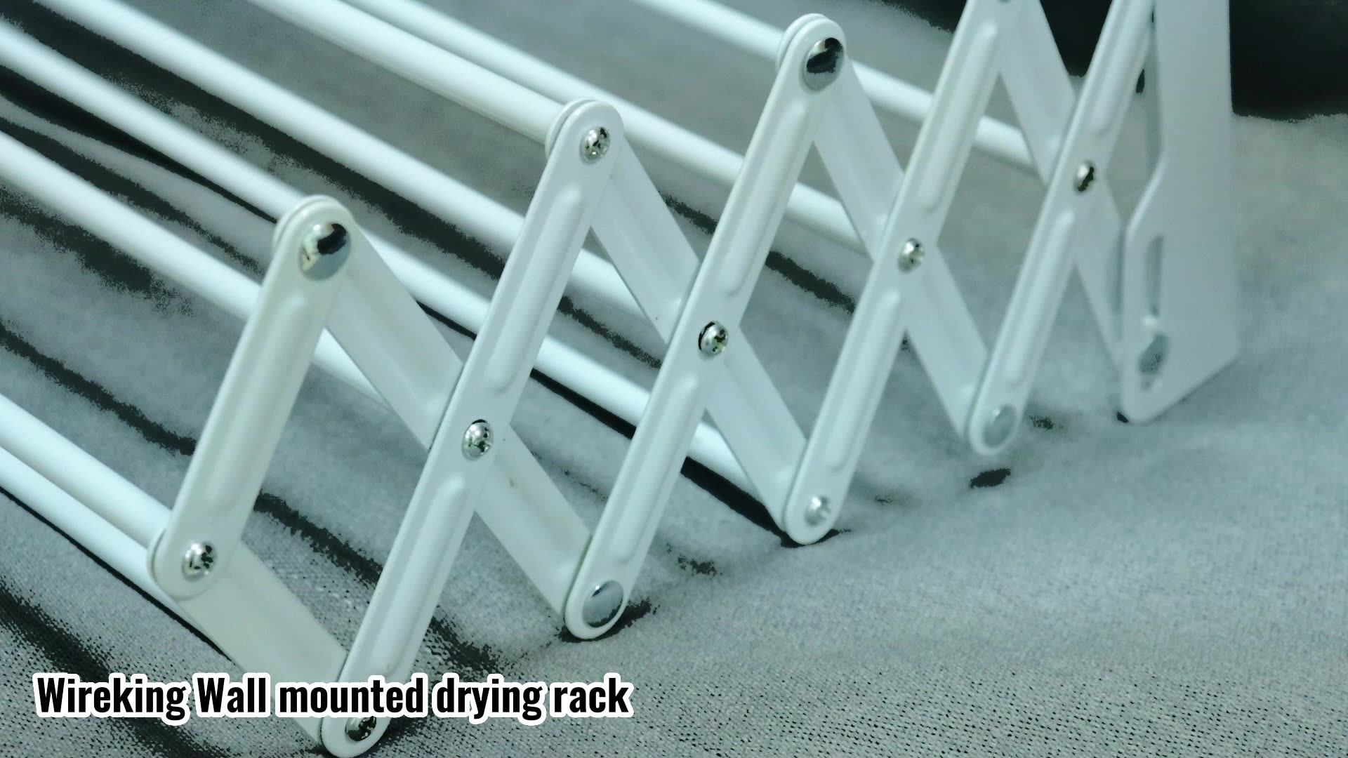 Wall Mounted Indoor Clothes Drying Rack Foldable Wall Drying Rack ...