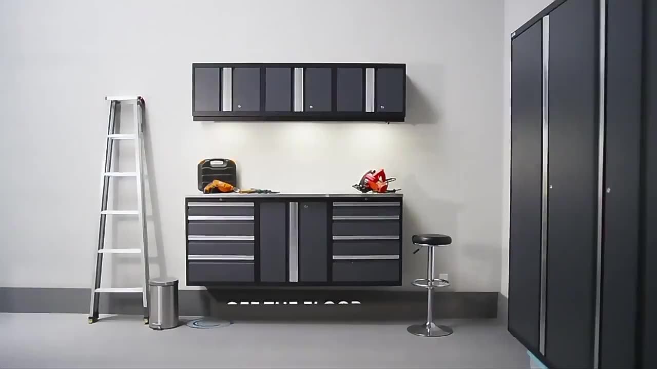 Workbench Garage Storage Mechanic Workshop Heavy Duty Metal Workshop ...