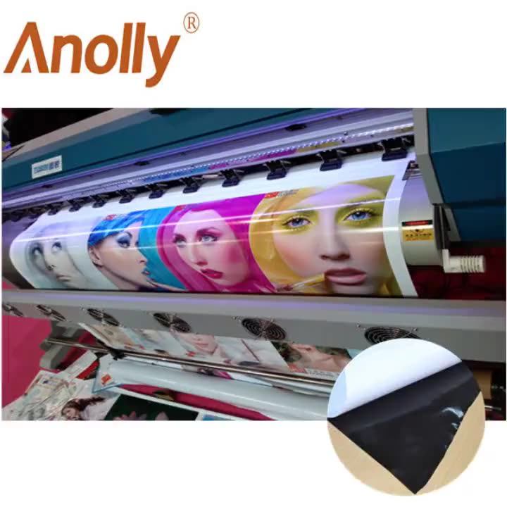 Outdoor Pvc Eco Solvent Printing Glossy/matte White Black Glue Self ...