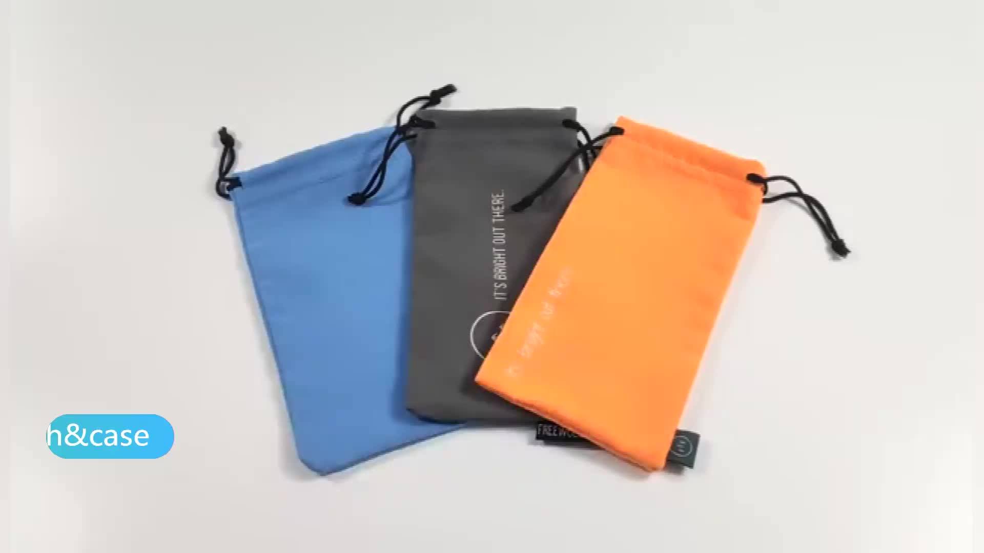 Glasses Pouch Bag Woven Label Case Flap Soft Microfiber Glasses Bag For ...