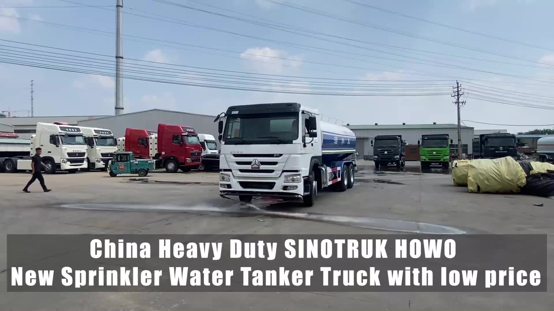 371hp Sinotruk Howo 20000l Water Tanker Trucks 6x4 Watering Cart For ...