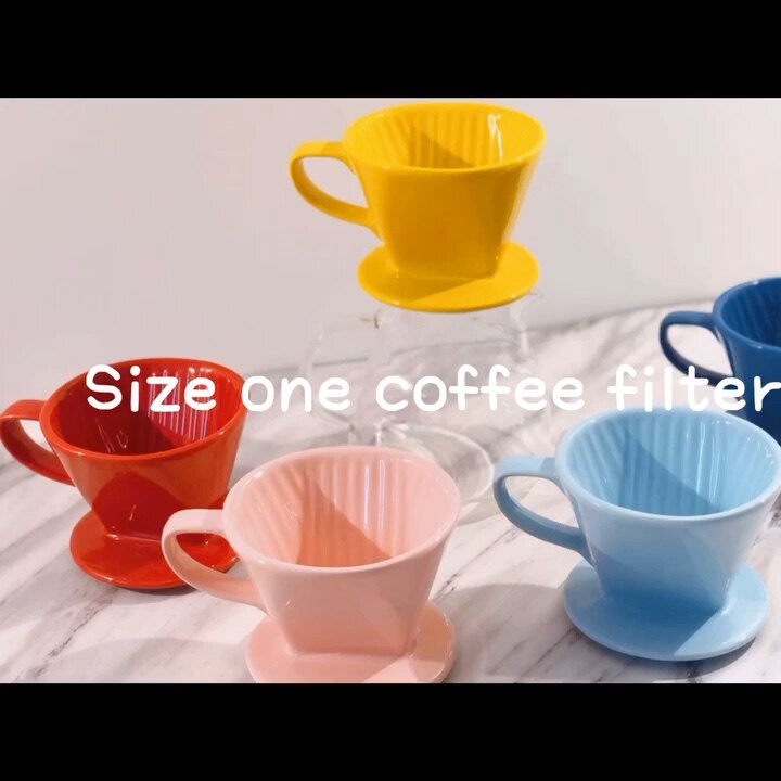 White Red Grey Medium Coffee Cone Drip Funnel Filtration Custom ...