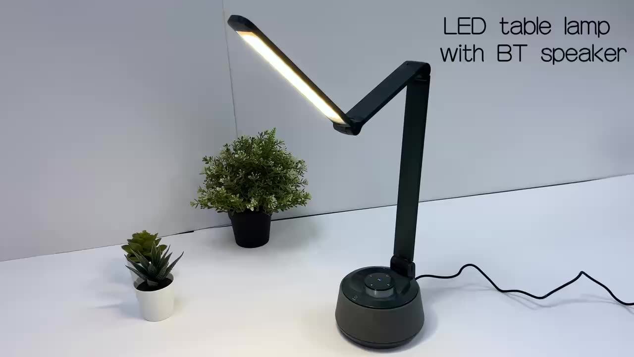 Modern Lamp Dimmable Table Lamp With Bt Speaker Desk Lamp Night Light ...