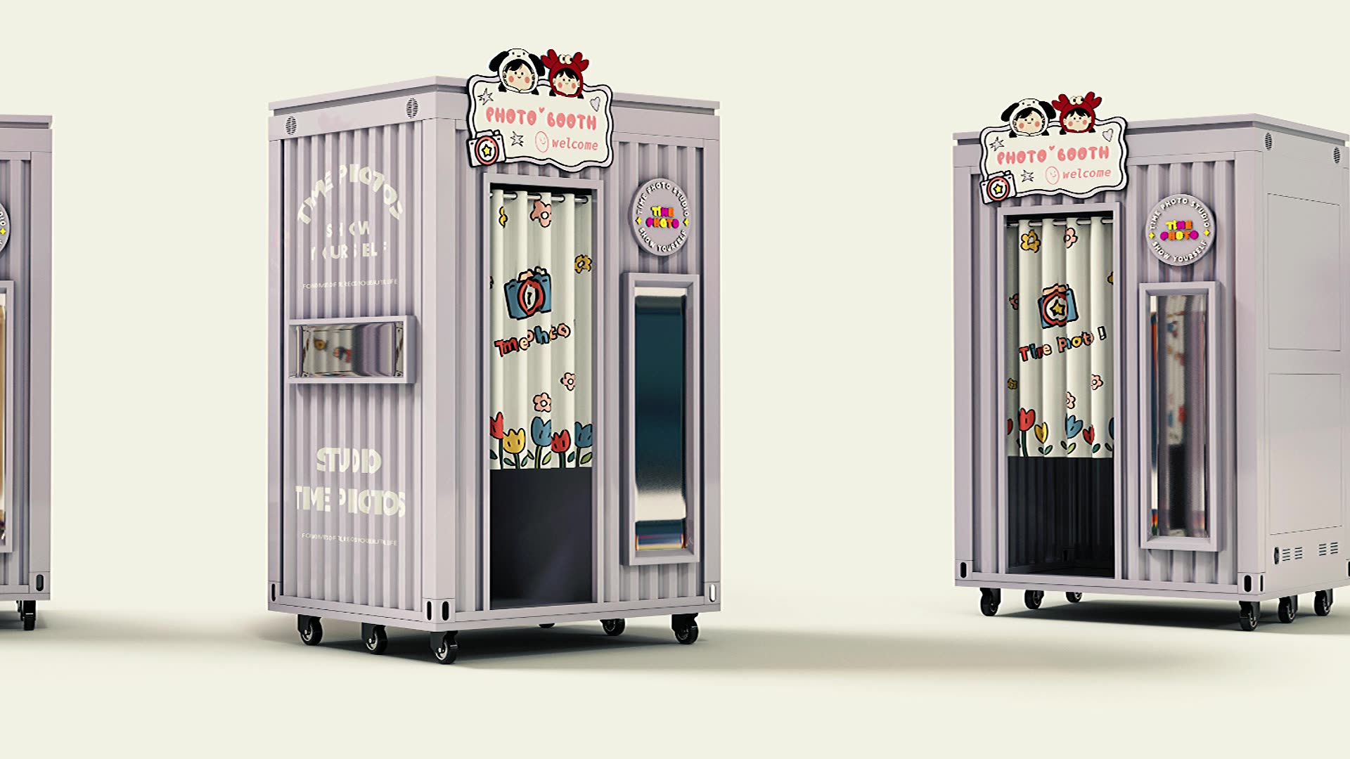 Korean Style Self-service Photobooth Vending Machine Party Kiosk With ...