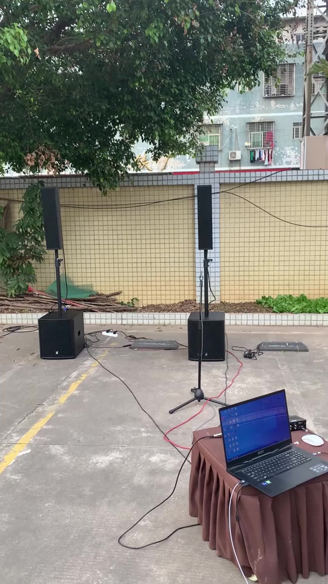 12inch Active Dsp Subwoofer Sound Box Column Audio System Speaker For ...