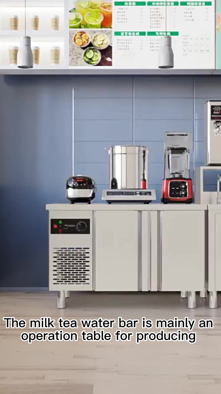 Commercial Stainless Steel Cocktail Station Bubble Tea Work Table ...