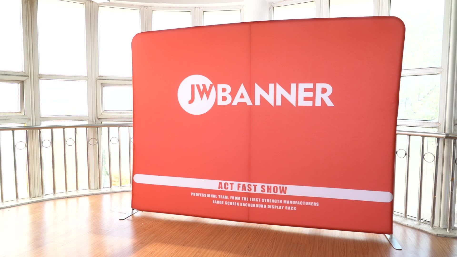 Custom Design 8ft 10ft Straight Backdrop Tension Fabric Portable Pop Up ...