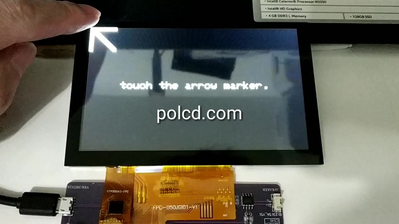 Polcd 5 Inch Tft Transmissive Screen 24 Bit Rgb Interface 800*480 Touch ...